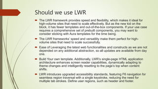 Lightning Web Runtime (LWR) session for Salesforce | PPT