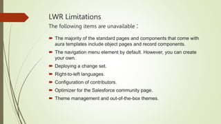 Lightning Web Runtime (LWR) session for Salesforce | PPT