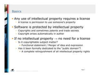 Legal Issues in Developing in a Hybrid Envionment with Open Source Software | PDF