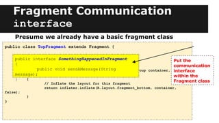 Spinners, Adapters & Fragment Communication | PPT