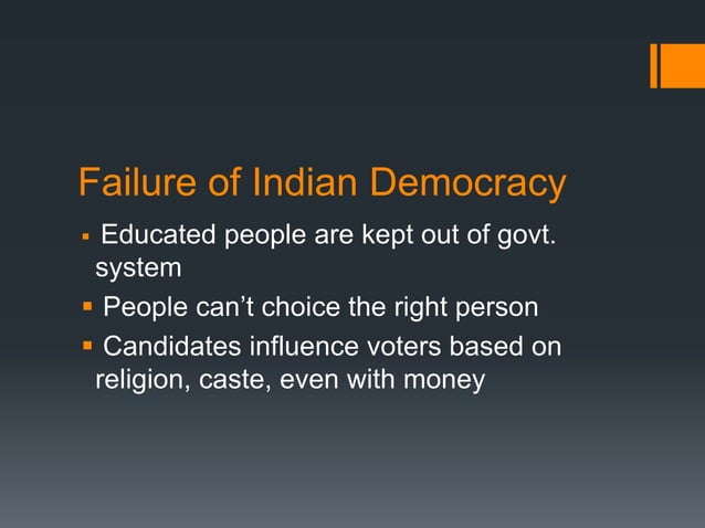Democracy in india | PPTX