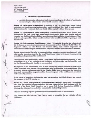ALBAY SMOKE FREE ORDINANCE | PDF