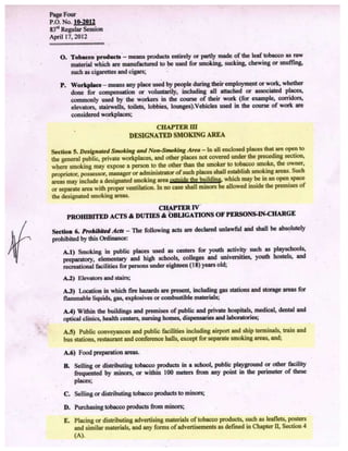 ALBAY SMOKE FREE ORDINANCE | PDF