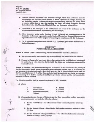 ALBAY SMOKE FREE ORDINANCE | PDF