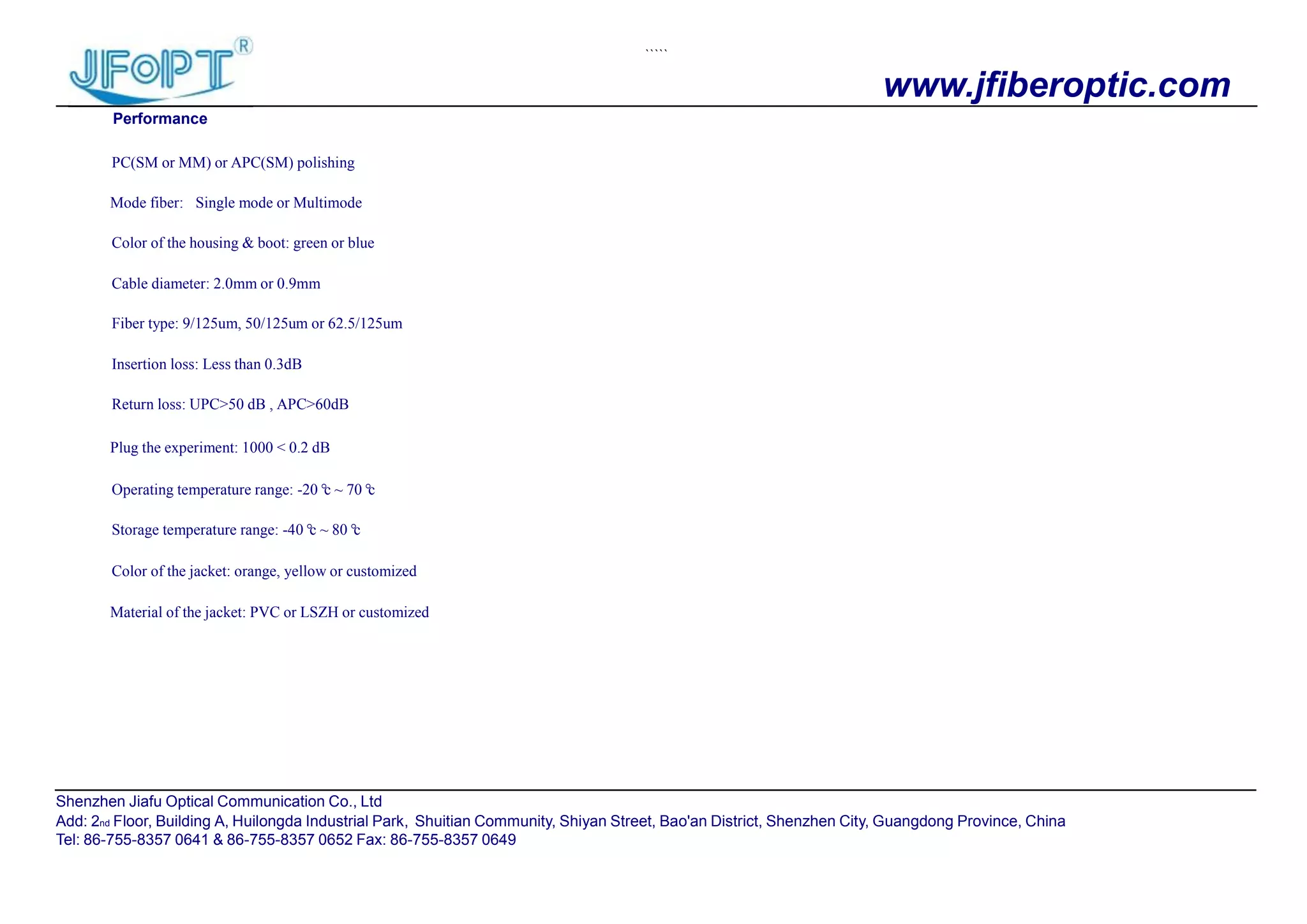 Lx.5 fiber-optic-patch-cord-specification | PDF | Technology & Computing