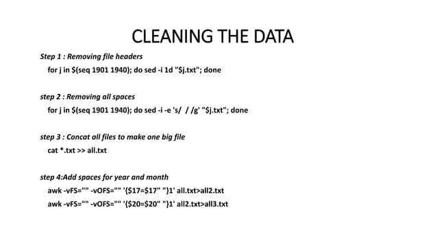 Big Data: WEATHER DATA ANALYSIS | PPTX