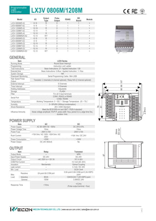 Wecon Lx3V PLC Flyer | PDF