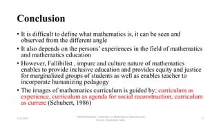 Nature of Mathematics and Pedagogical practices | PPT