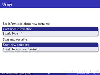 Lxc- Introduction | PDF