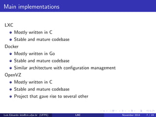 Lxc- Introduction | PPT