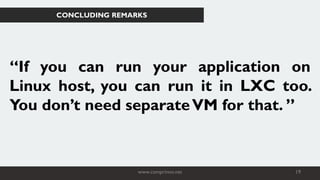 Understanding LXC & Docker | PPT