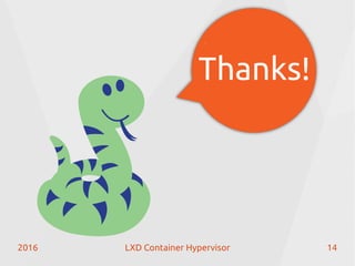 LXD Container Hypervisor | PPT