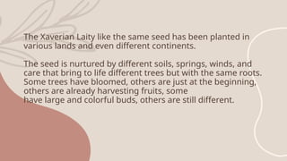 Lay Xaverian Identity- The love of Christ Impels Us | PPT