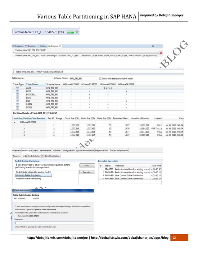 Various Table Partitioning in SAP HANA | PDF