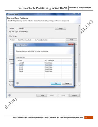Various Table Partitioning in SAP HANA | PDF