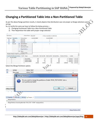 Various Table Partitioning in SAP HANA | PDF