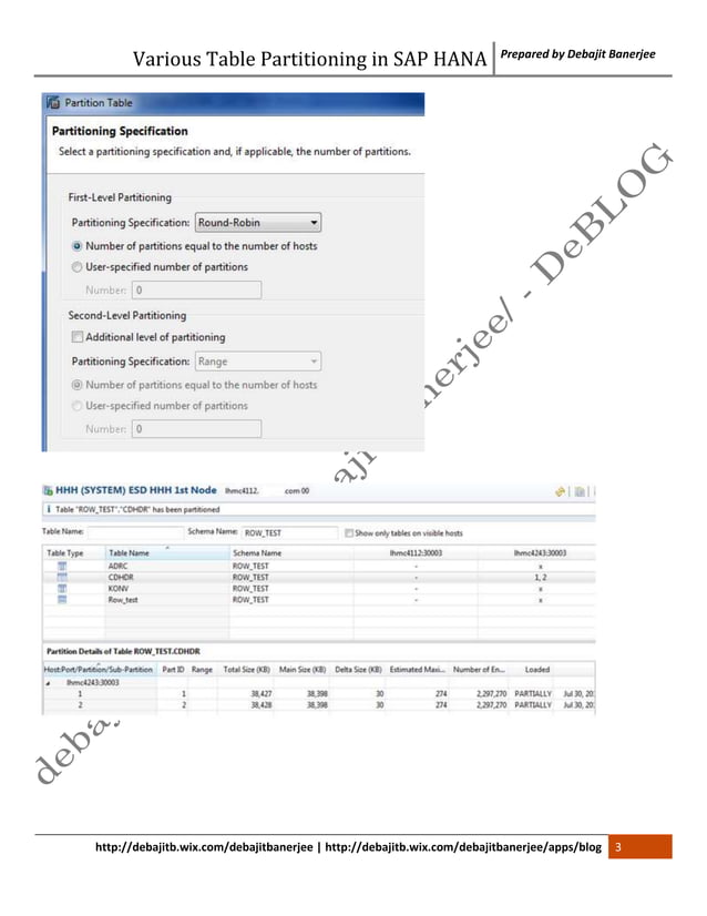 Various Table Partitioning in SAP HANA | PDF