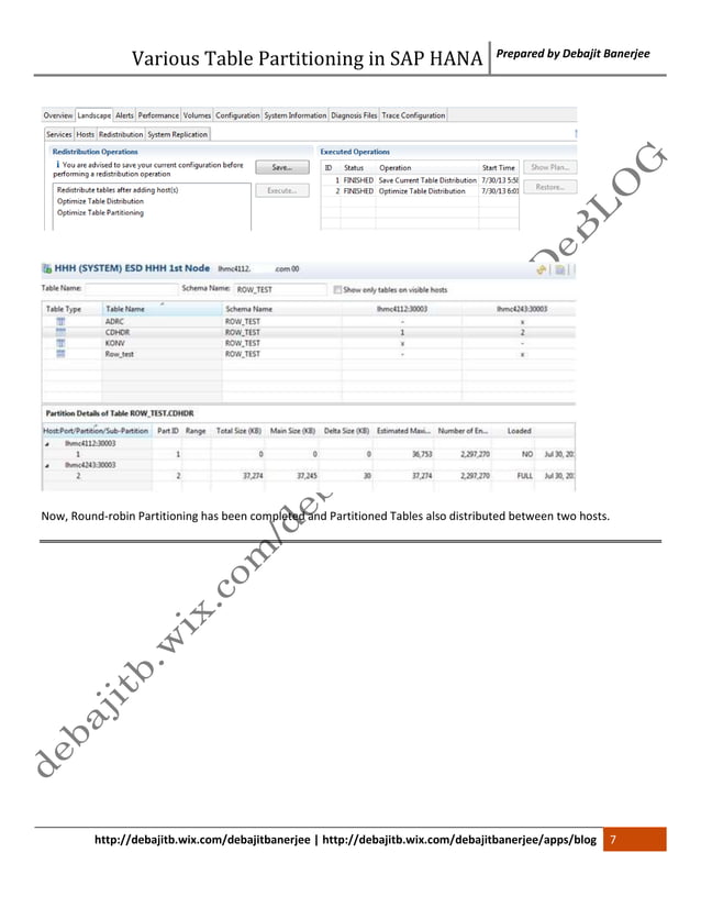 Various Table Partitioning in SAP HANA | PDF