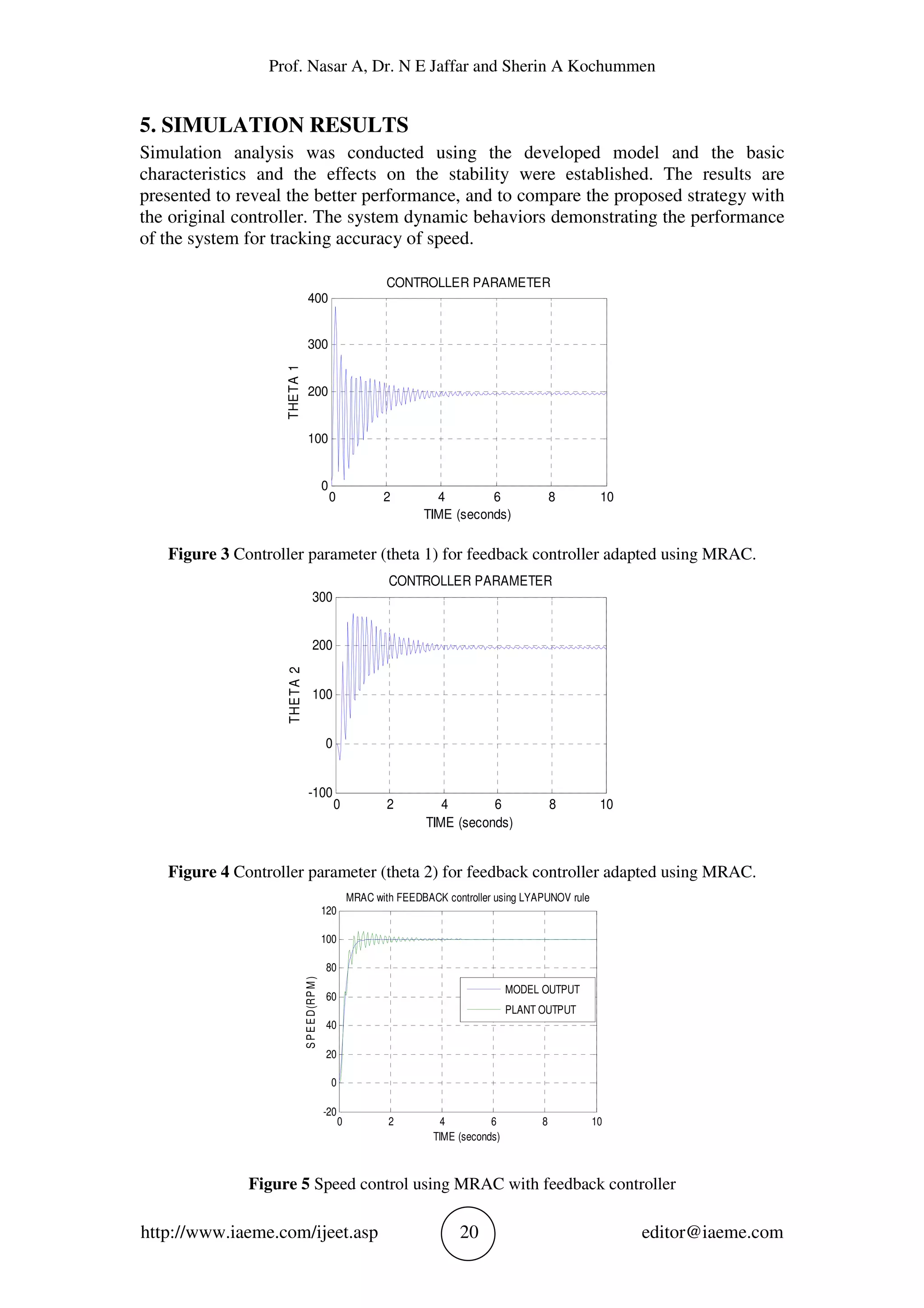 Lyapunov rule based model reference adaptive controller designs for steam turbine speed | PDF