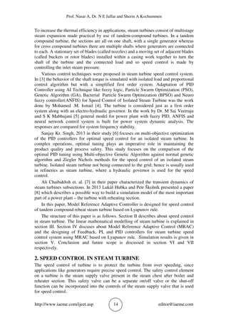 Lyapunov rule based model reference adaptive controller designs for steam turbine speed | PDF