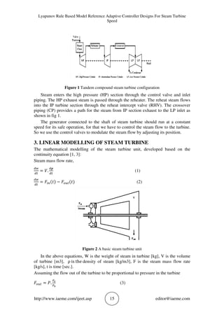 Lyapunov rule based model reference adaptive controller designs for steam turbine speed | PDF