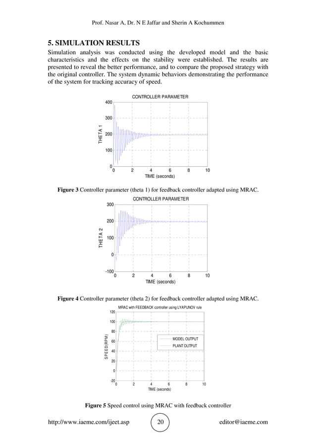 Lyapunov rule based model reference adaptive controller designs for steam turbine speed | PDF