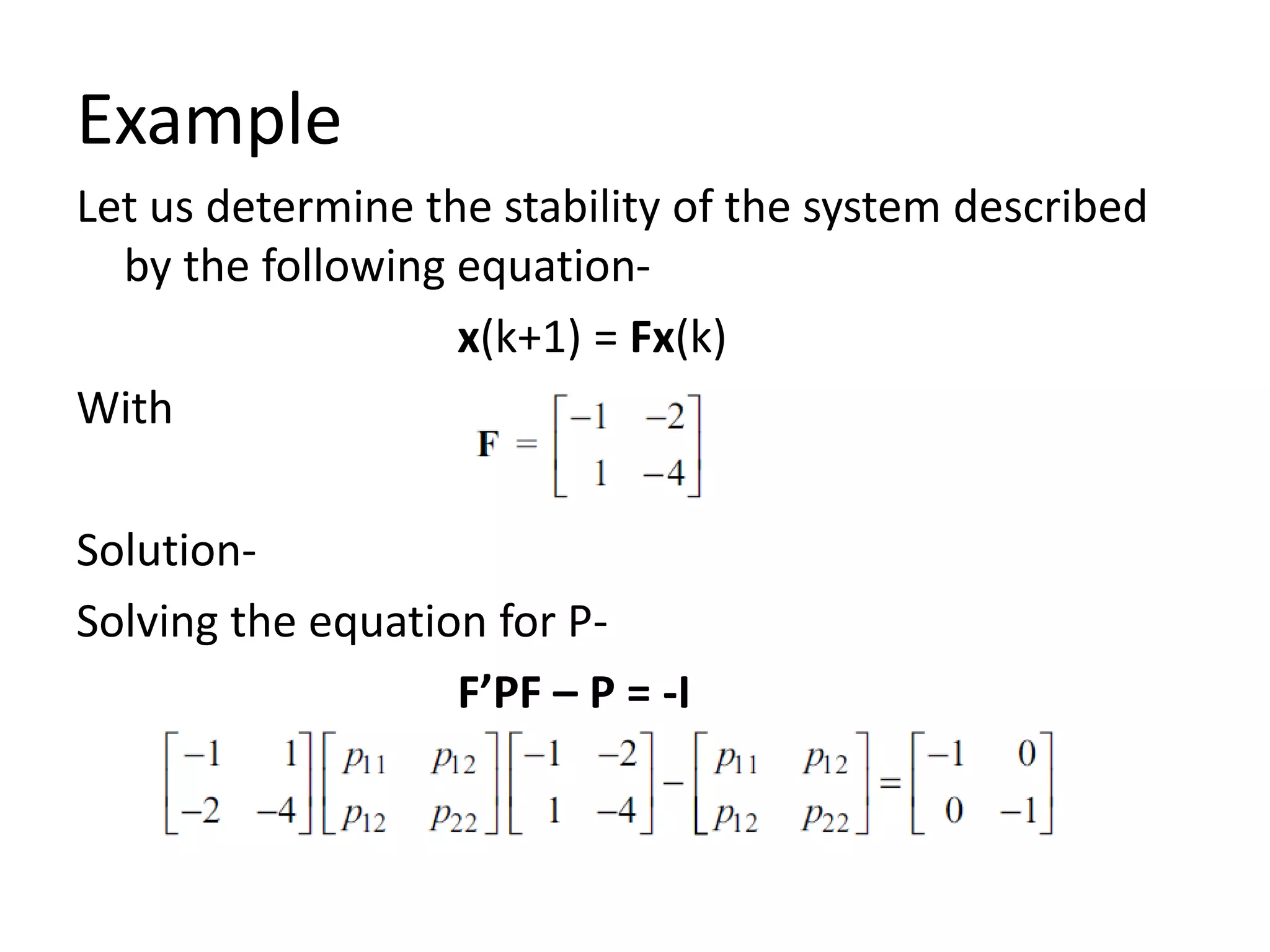Lyapunov stability analysis | PPTX