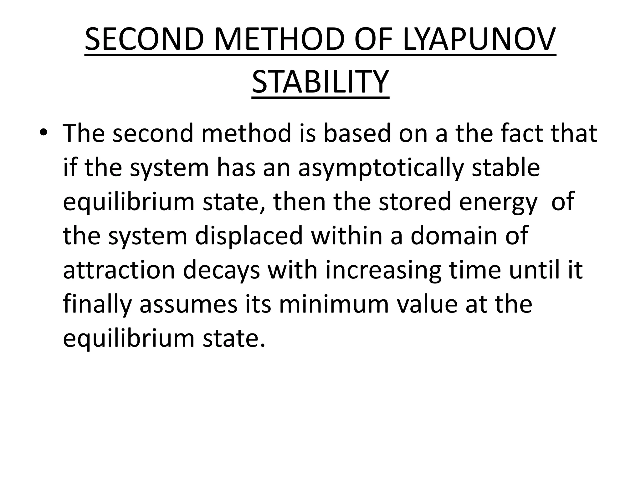 Lyapunov stability analysis | PPTX
