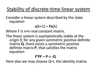 Lyapunov stability analysis | PPTX