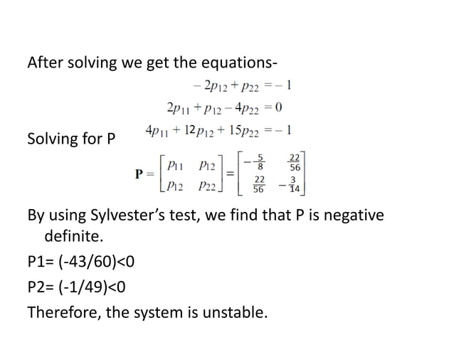 Lyapunov stability analysis | PPTX | Physics | Science