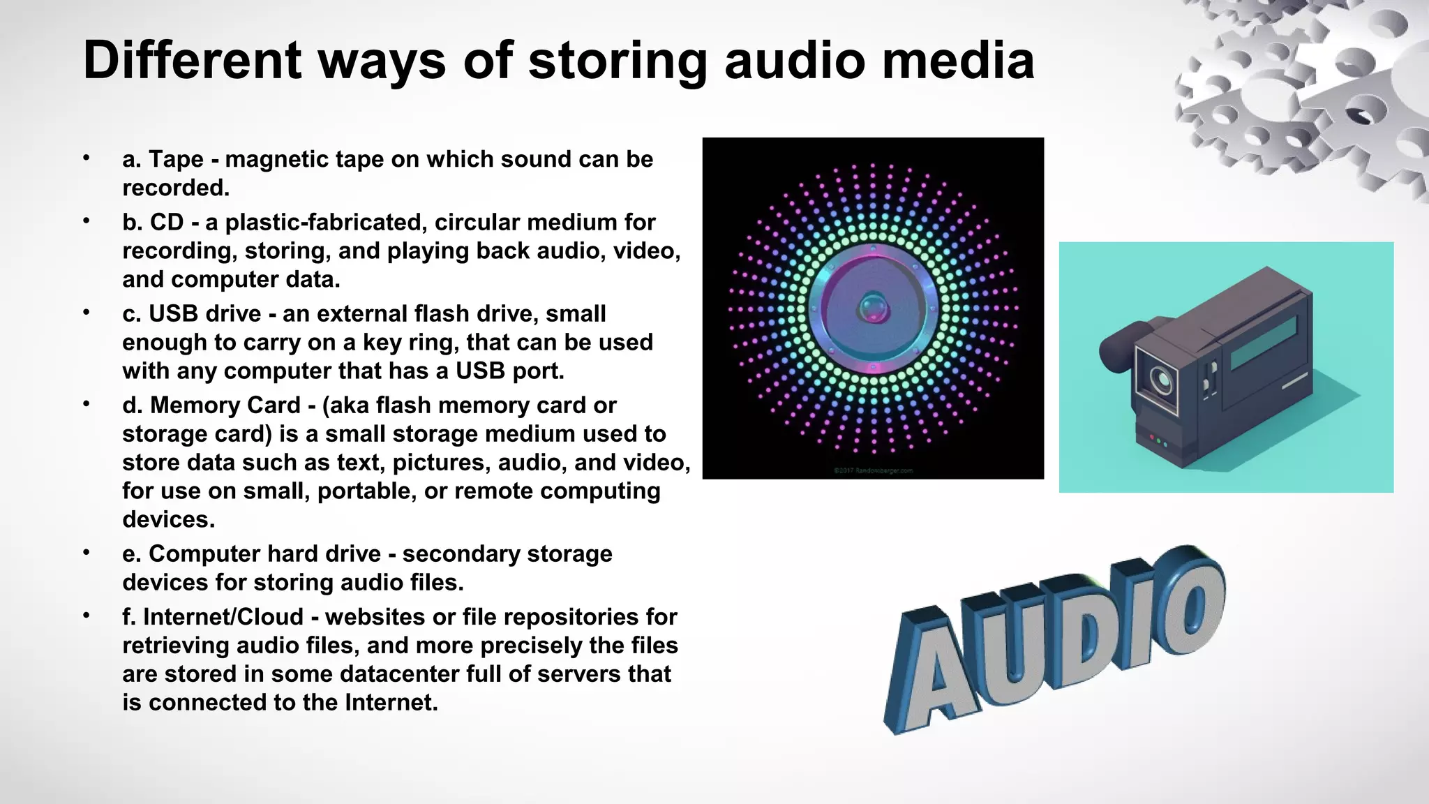 Audio Media and information | PPT