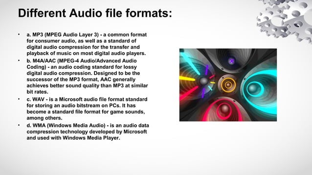 Audio Media and information | PPT | Digital Audio | Computer Software and Applications