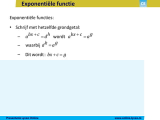 Lyceo Wiskunde B Hoofdstuk 1 2 Functies Vergelijkingen | PDF