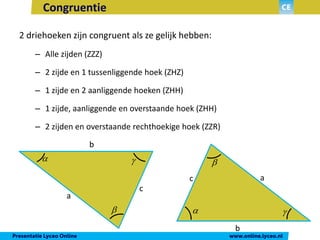 Lyceo Wiskunde B Hoofdstuk 4 1 Vlakke Meetkunde | PDF