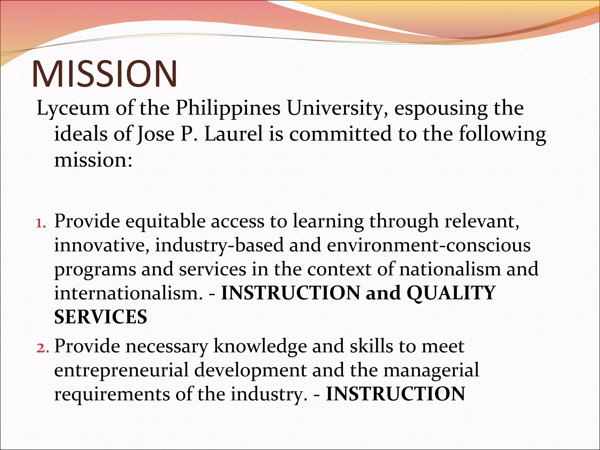 Lyceum of the philippines university | PPT