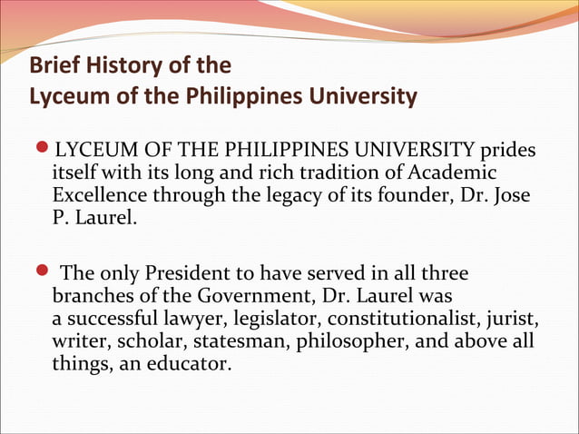 Lyceum of the philippines university | PPT