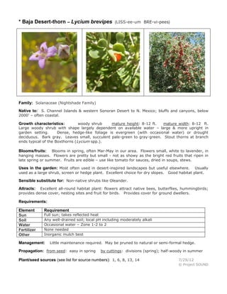 Lycium brevipes | PDF