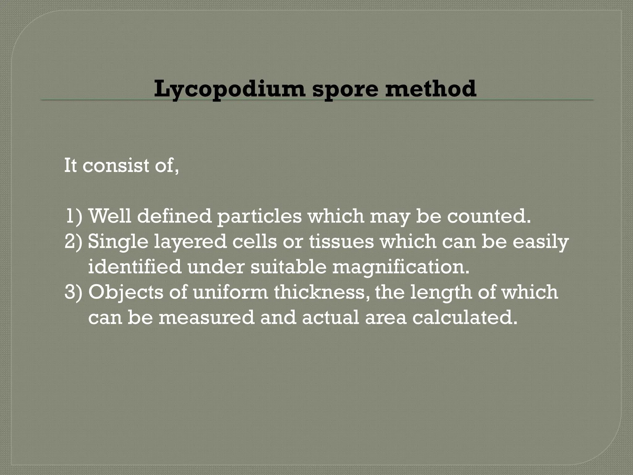 Evaluation of crude drugs by using lycopodium spore method ...