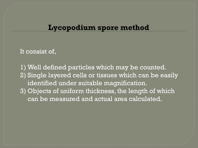 Evaluation of crude drugs by using lycopodium spore method ...