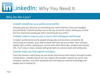 LinkedIn Basics 101 | PPT