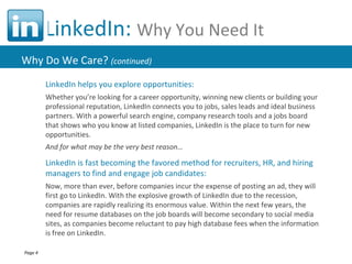 LinkedIn Basics 101 | PPT