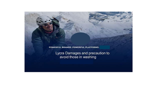 Lycra void, damage and precaution to avoid those in washing | PDF