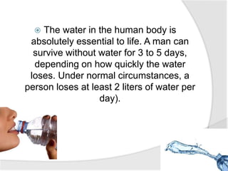 Water in a human body by Group5 | PPTX