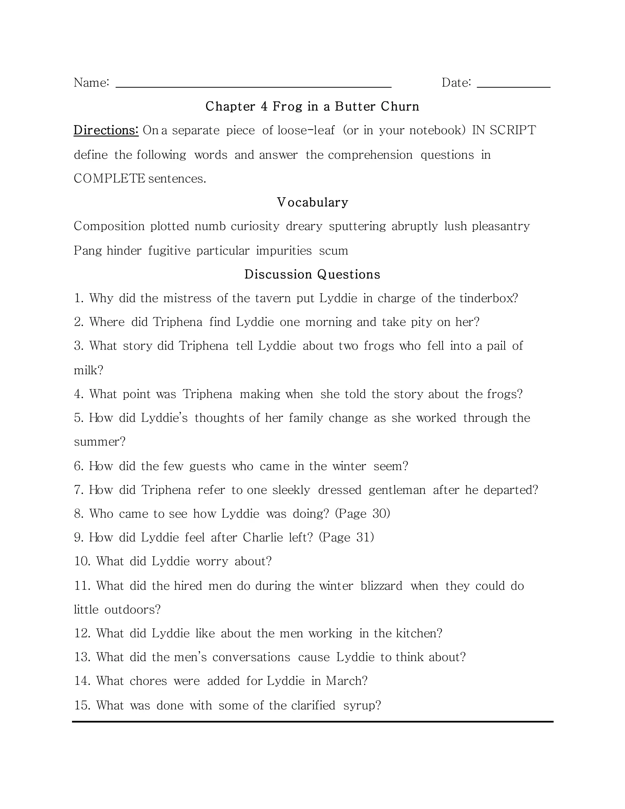 Lyddie chapter 1 7559f | PDF