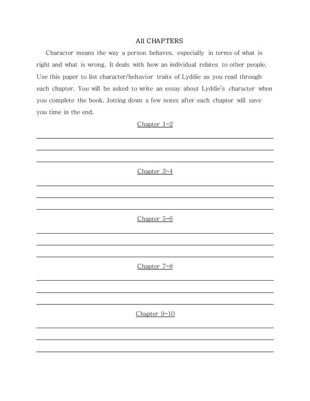 Lyddie chapter 1 7559f | PDF