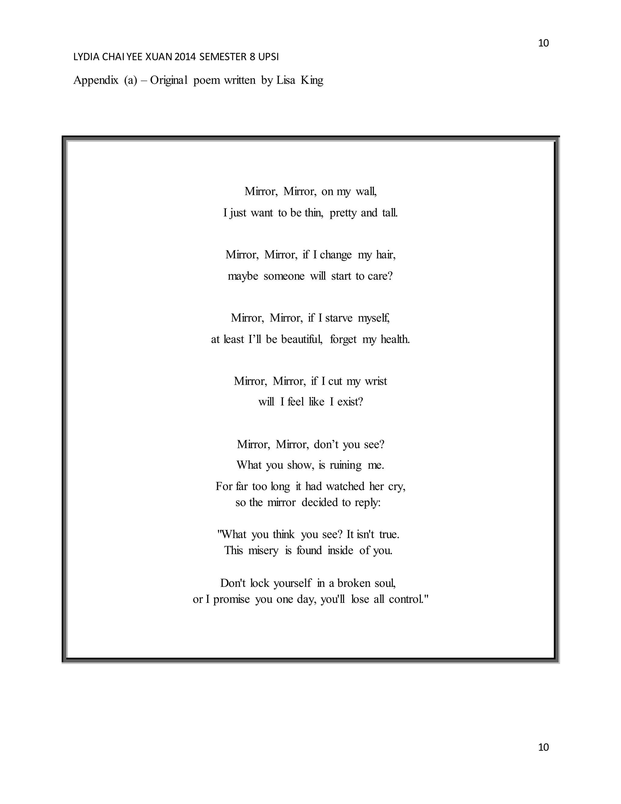 Lydia chai yee xuan individual report | DOCX