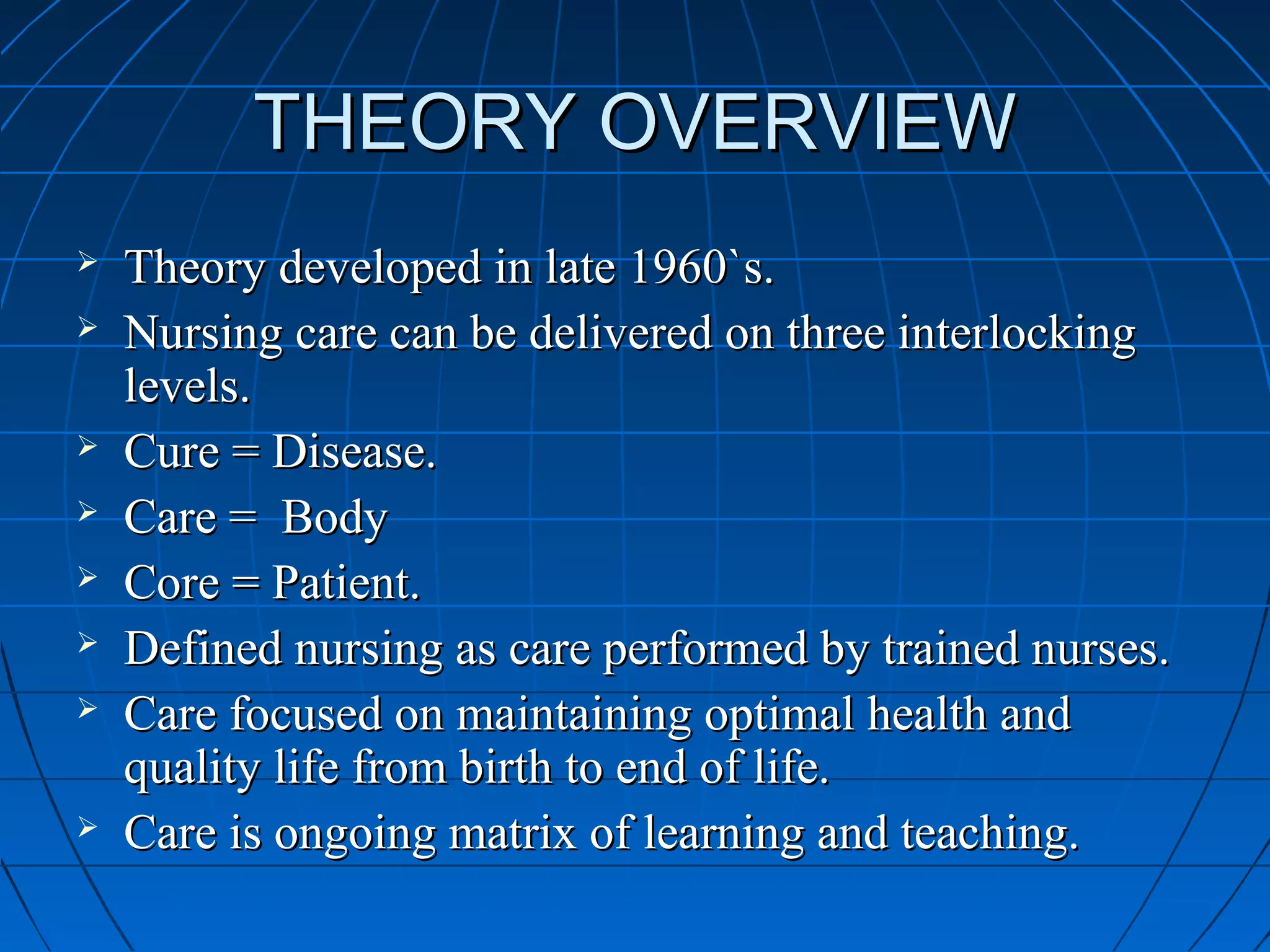 Lydia hall (core, care & cure) nursing theory | PPS