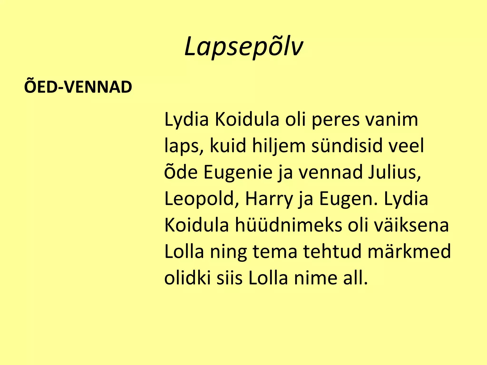 Lydia Koidula Ppt