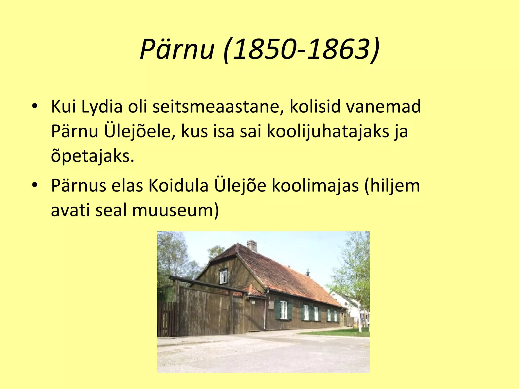 Lydia Koidula Ppt