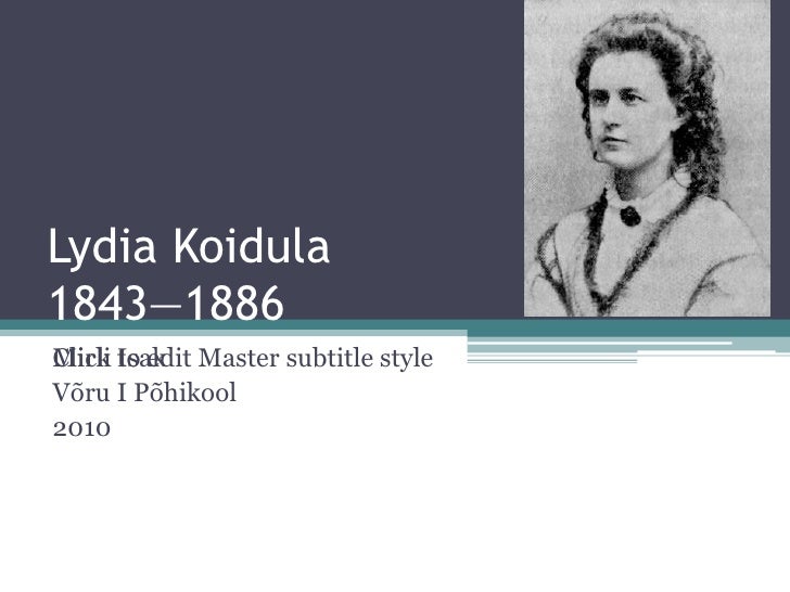 Lydia Koidula Wikipedia